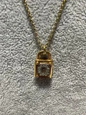 Juicy Couture | Jewelry | Y2k Juicy Couture Gold Tone Lock Necklace ...